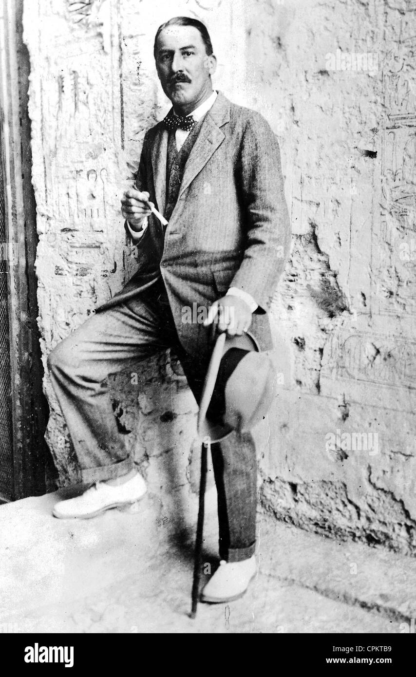 British archaeologist Howard Carter in Luxor. Carter had been working ...
