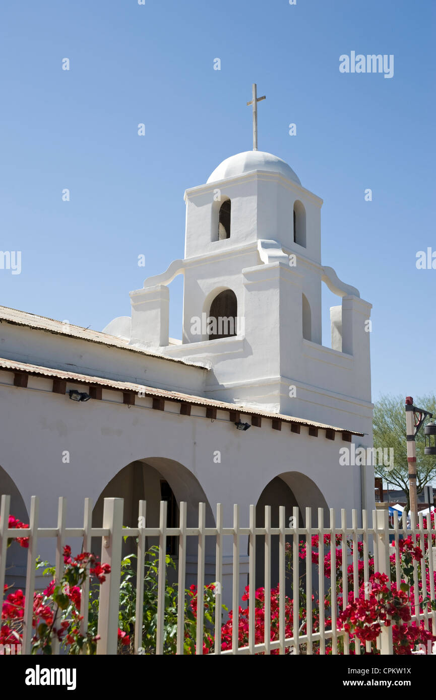The Old Adobe Mission in downtown Scottsdale, Arizona, USA - a restored ...