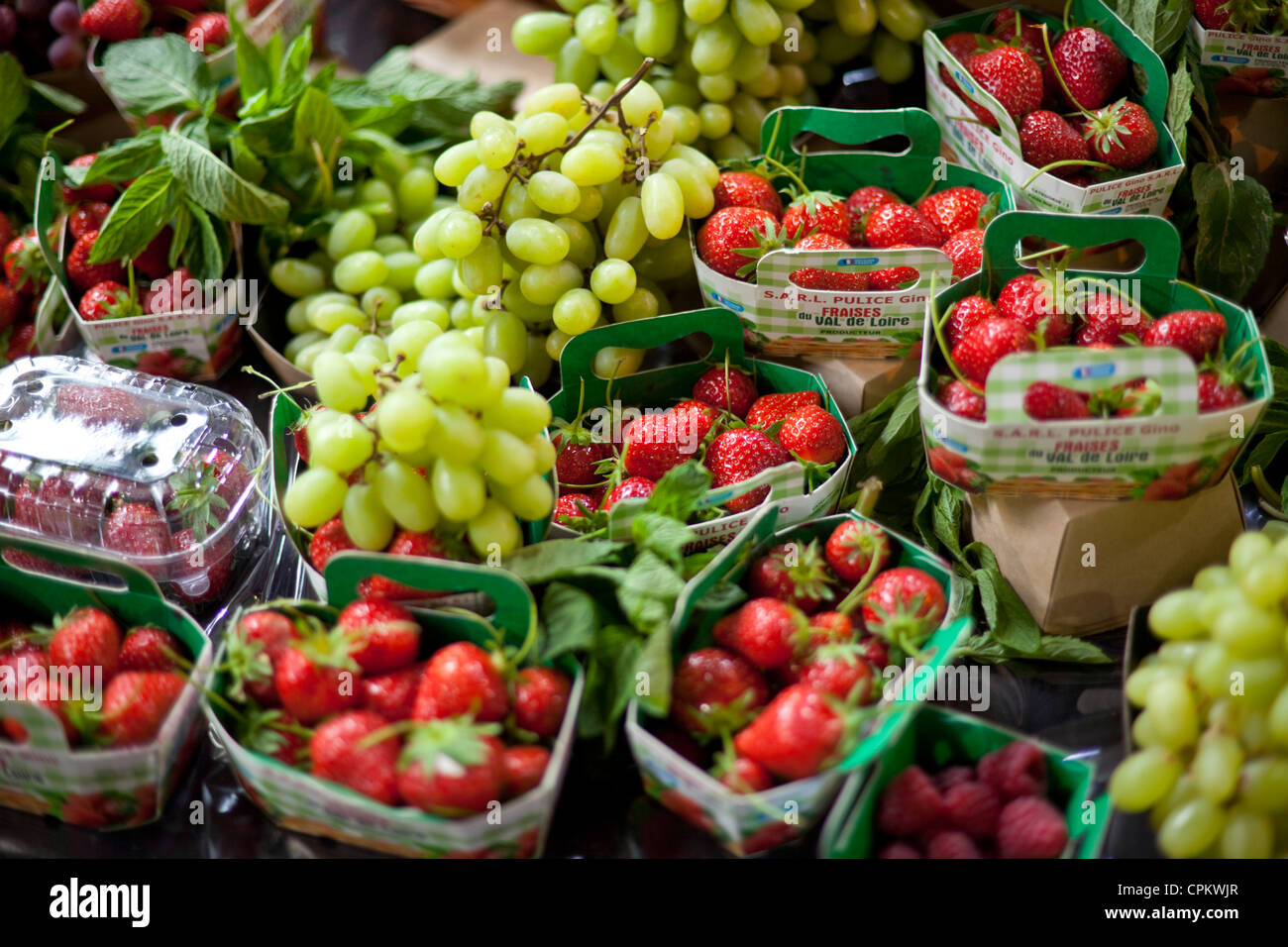 Organic Fruits on display, London, England, UK Stock Photo - Alamy