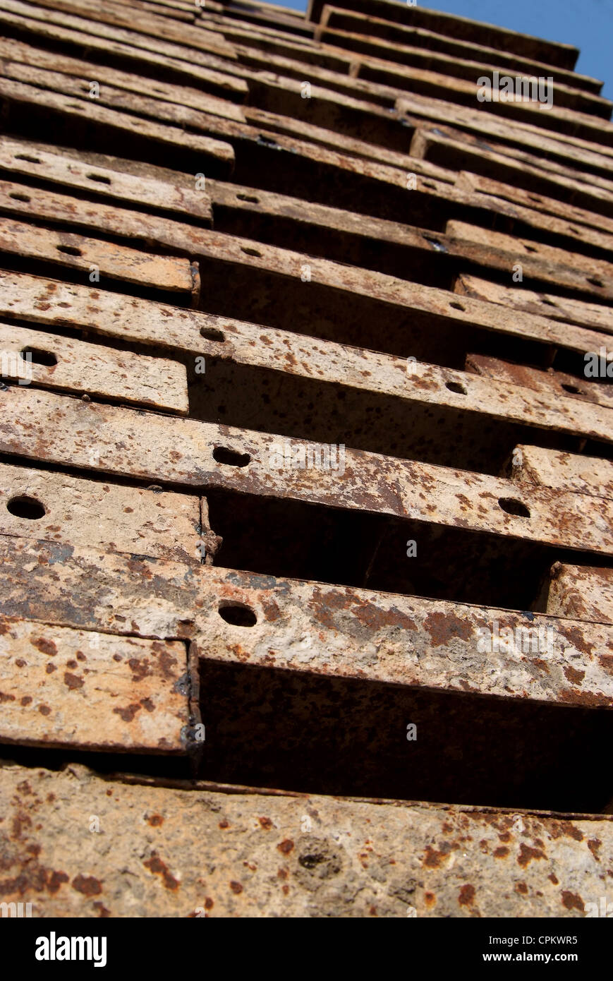 Texture of Steel for casting concrete blocks Stock Photo - Alamy