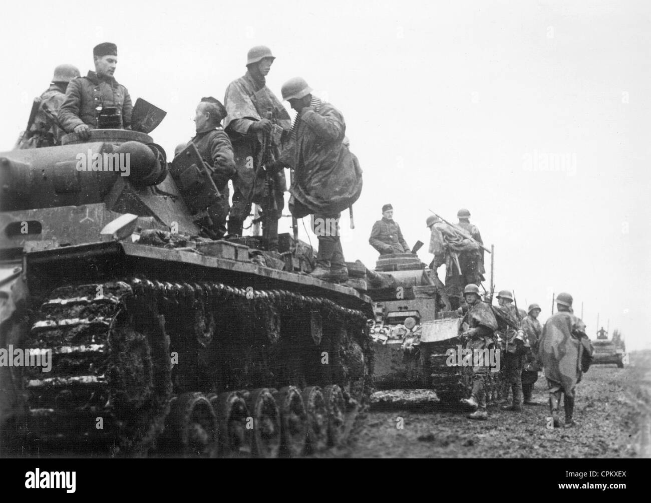 German tanks on the eastern front Black and White Stock Photos & Images ...