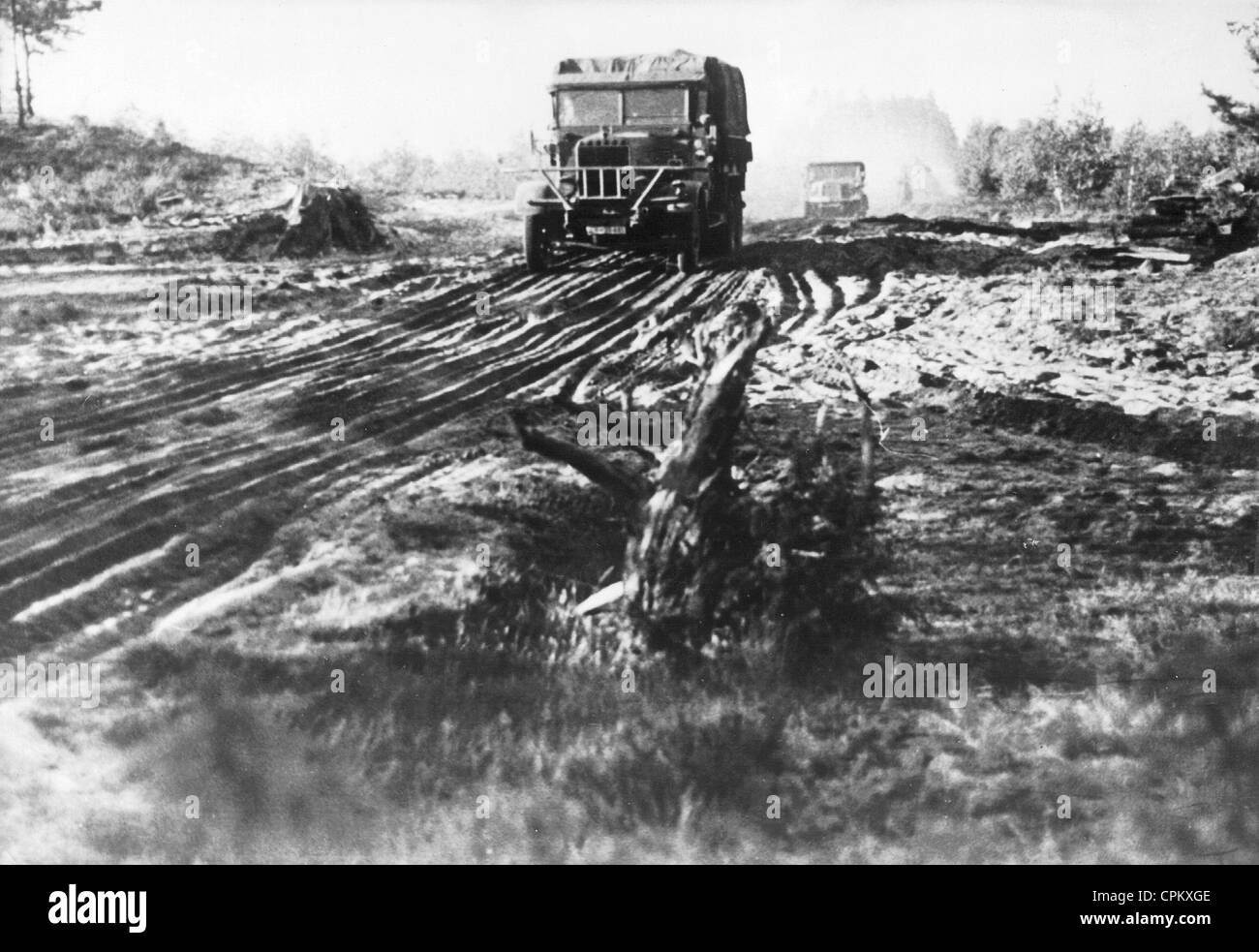 Supply route in Russia, 1941 Stock Photo - Alamy