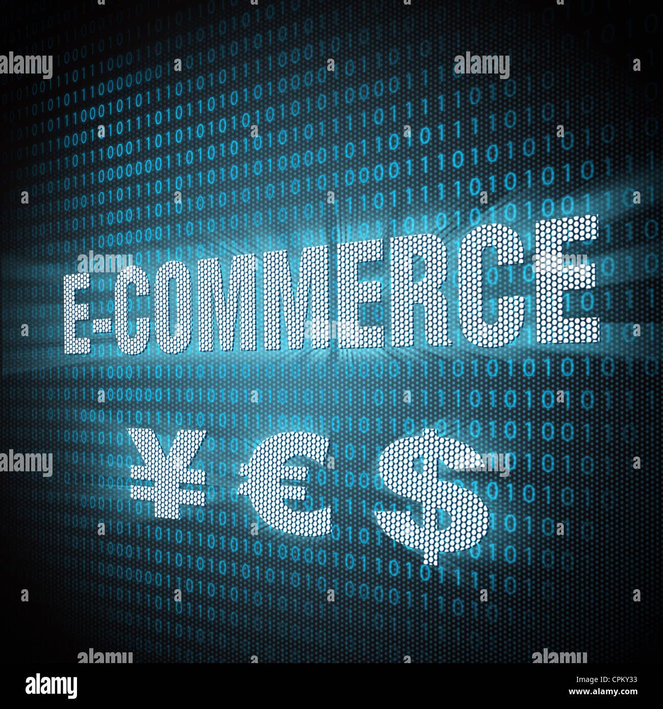 E-commerce sign on lcd screen close up. Concept illustration Stock ...