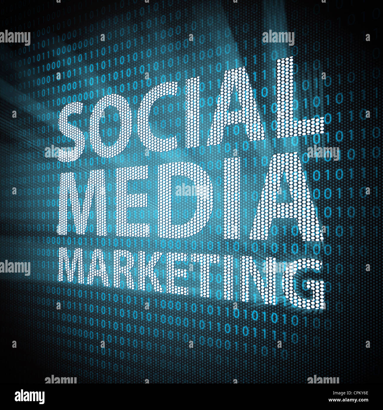 Social Media Marketing sign on lcd screen close up. Concept ...