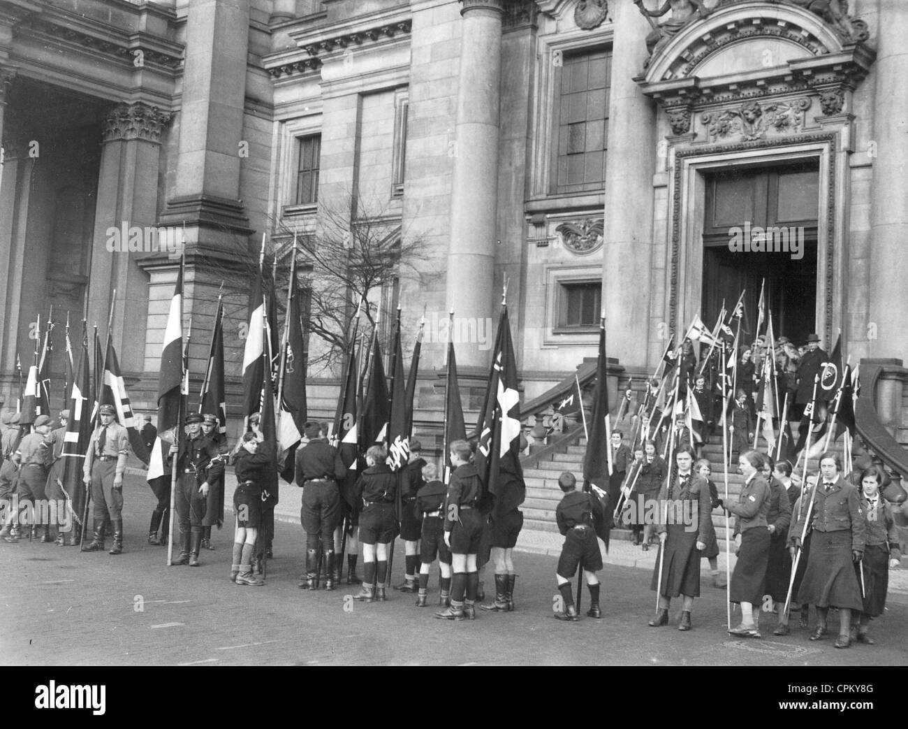 Inclusion of the Protestant youth in the Hitler Youth, 1934 Stock Photo ...