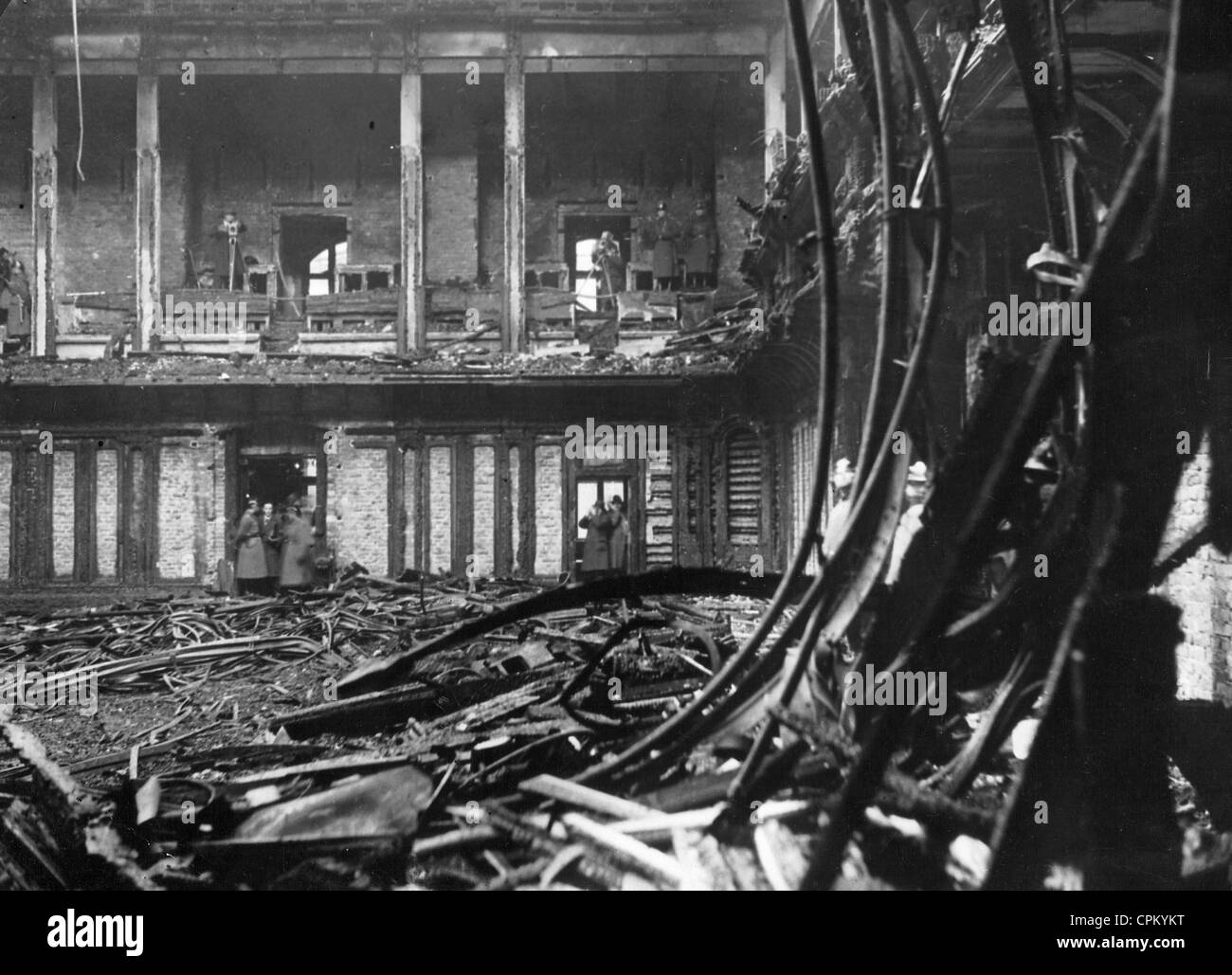 Chamber of the Reichstag after the fire, 1933 Stock Photo - Alamy