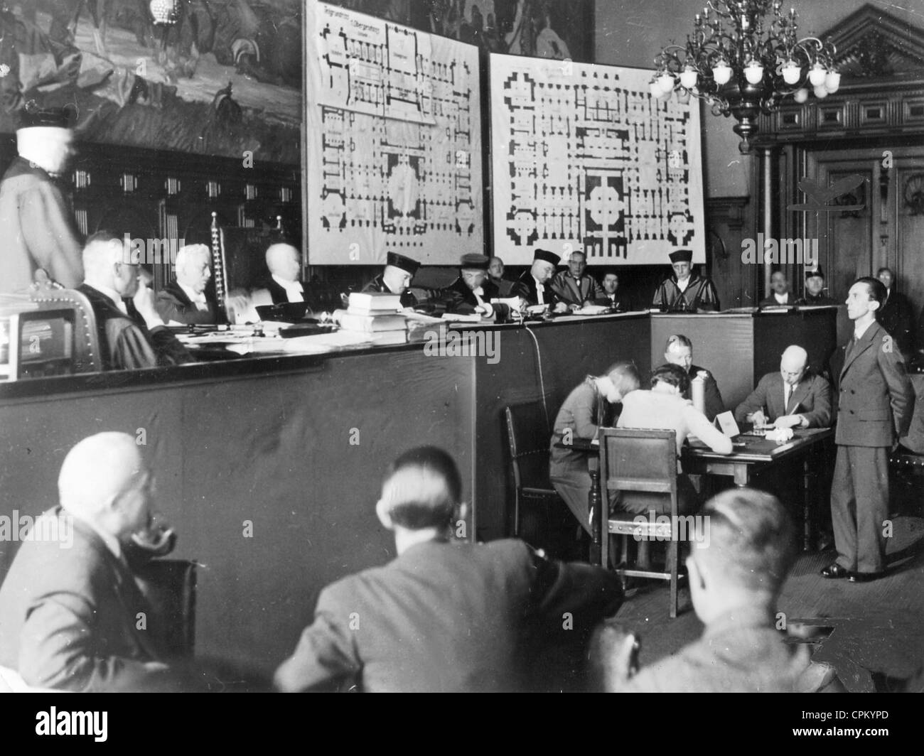 Joseph Goebbels during the Reichstag Fire Trial, 1933 Stock Photo - Alamy