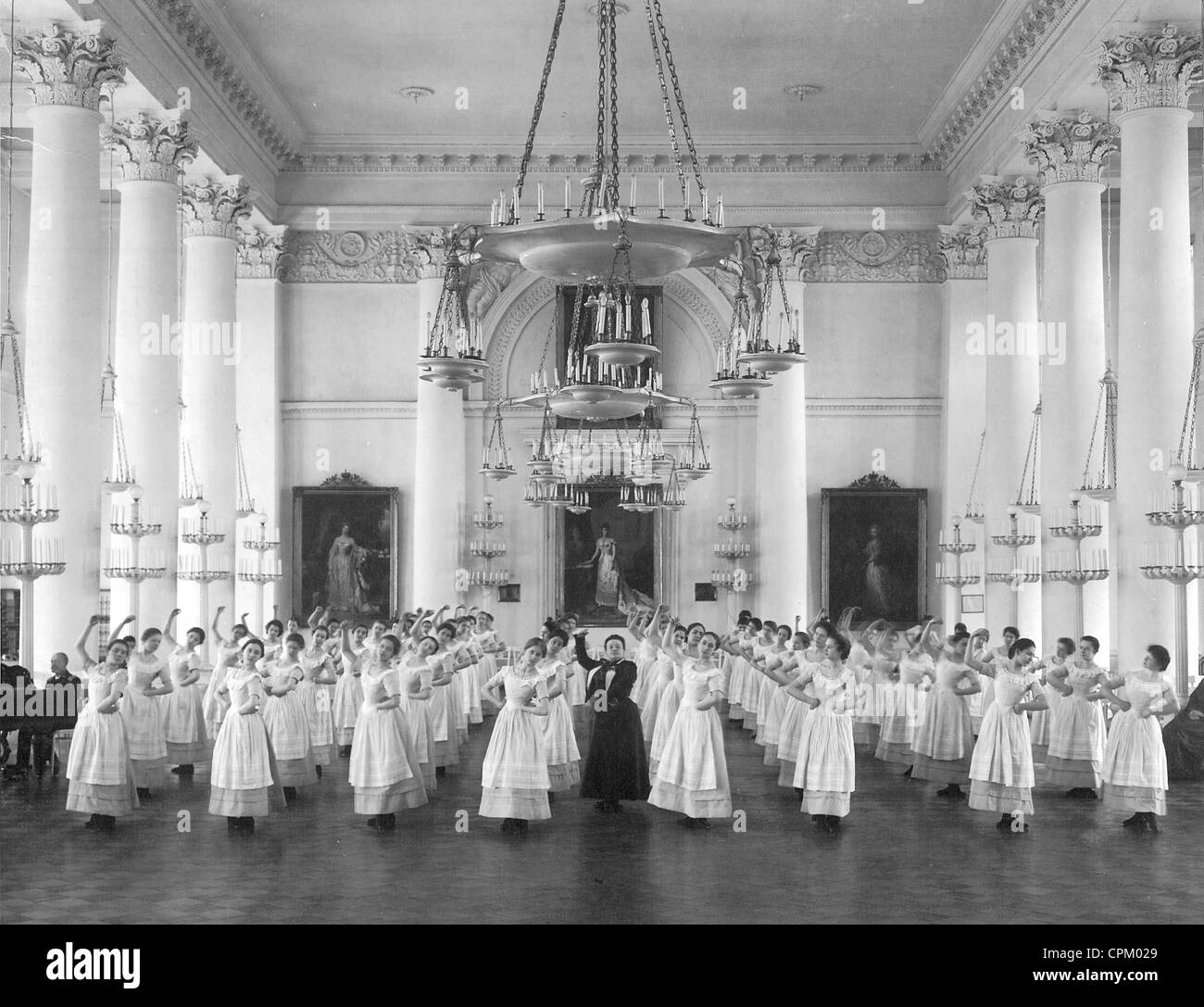 Dance lessons in a reform school for girls in Russia, 1907 Stock Photo ...