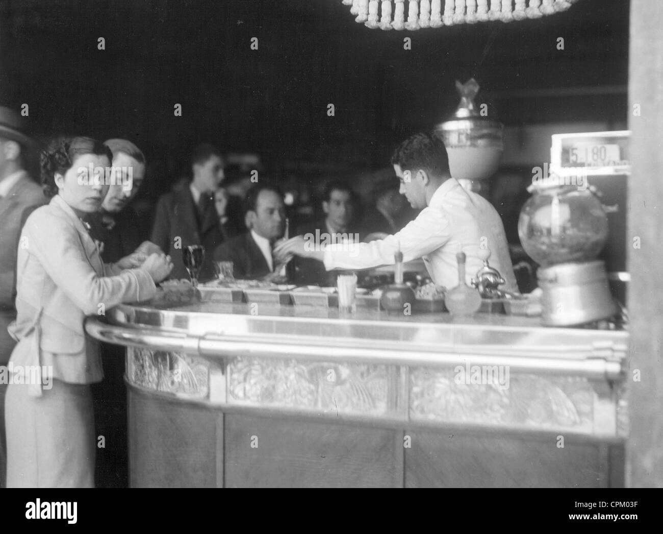 Cafe in Barcelona, 1930 Stock Photo - Alamy