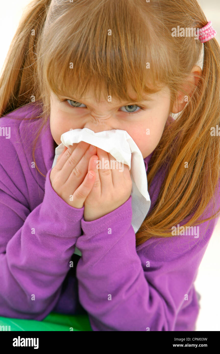 CHILD WITH RHINITIS Stock Photo - Alamy