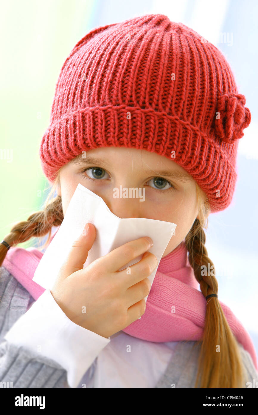 CHILD WITH RHINITIS Stock Photo - Alamy