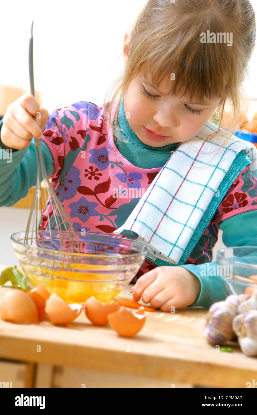 CHILD IN KITCHEN Stock Photo - Alamy