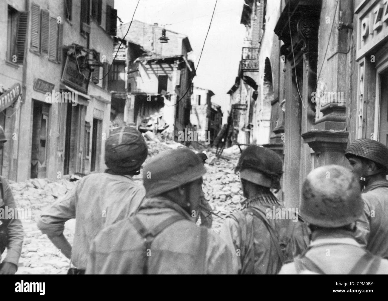 Battle of monte cassino in italy Black and White Stock Photos & Images ...