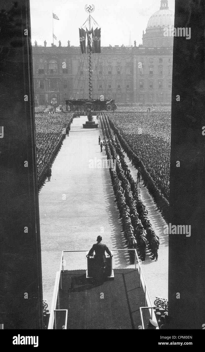 Adolf Hitler at a May Day event in Berlin, 1936 Stock Photo - Alamy
