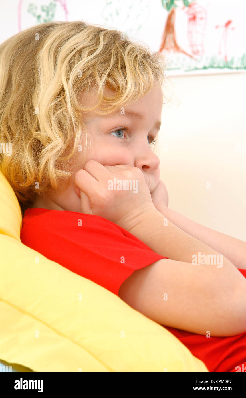 6 Year Old Boy Sulking High Resolution Stock Photography and Images - Alamy