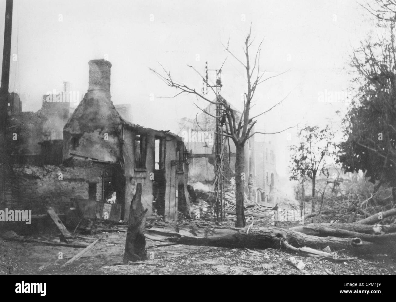 The destroyed St. Lo in Normandy, 1944 Stock Photo - Alamy