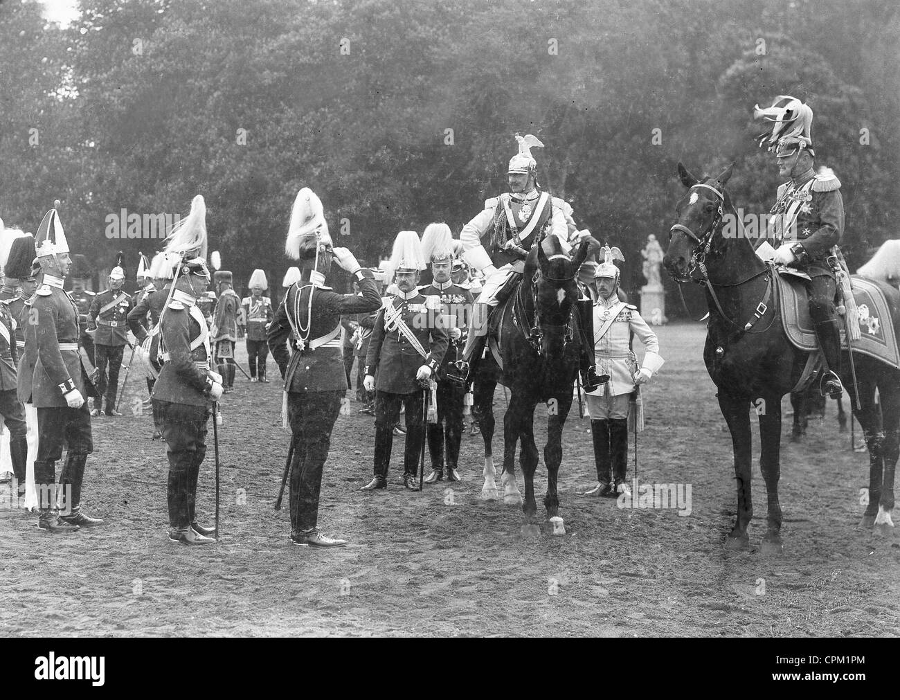 Emperor Wilhelm II during a parade, 1912 Stock Photo - Alamy