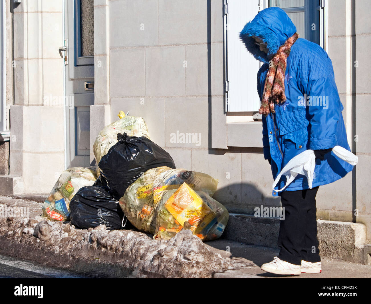 Blocking pedestrian hi-res stock photography and images - Alamy