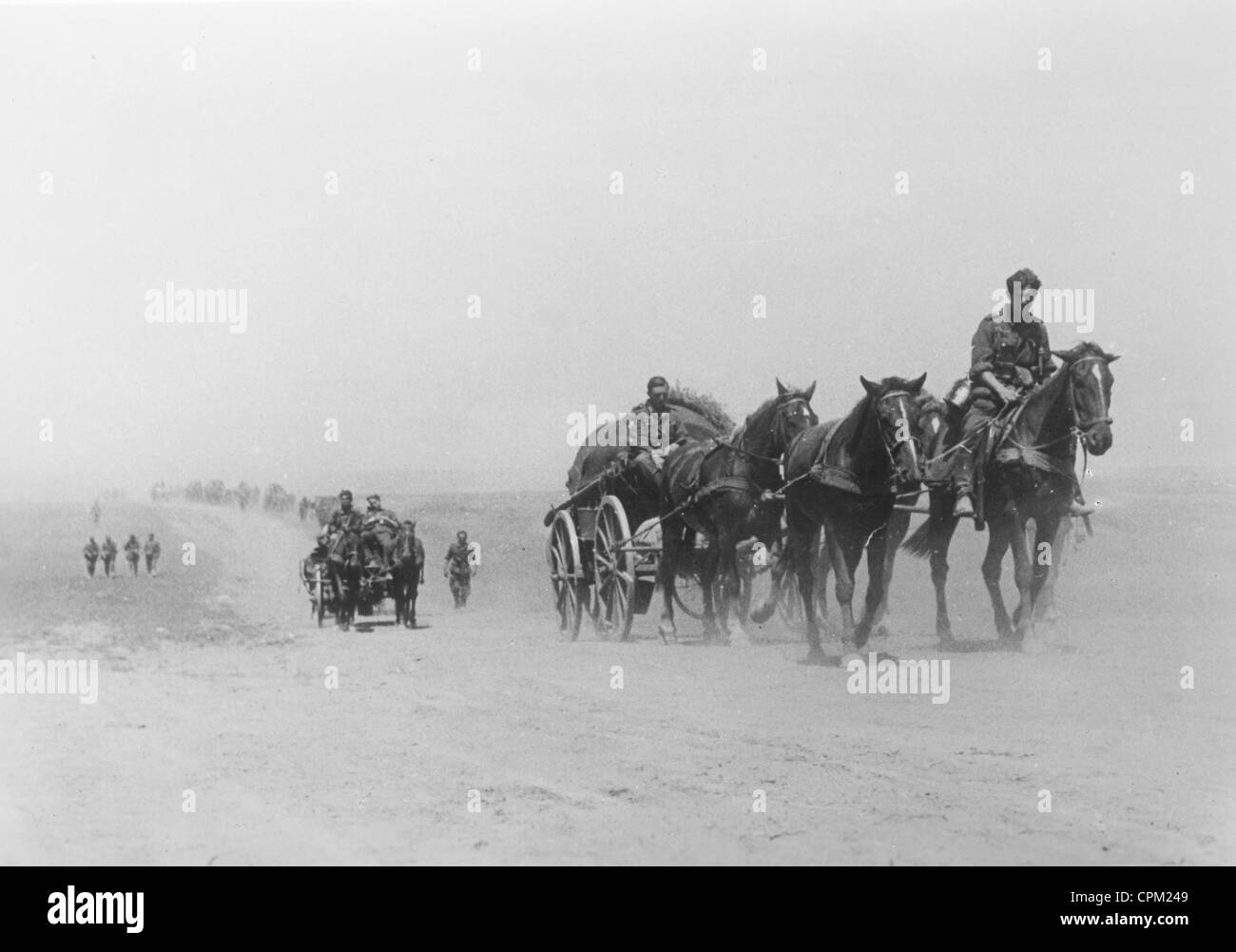 German supply convoy in the southern sector of the Eastern Front, 1942 ...
