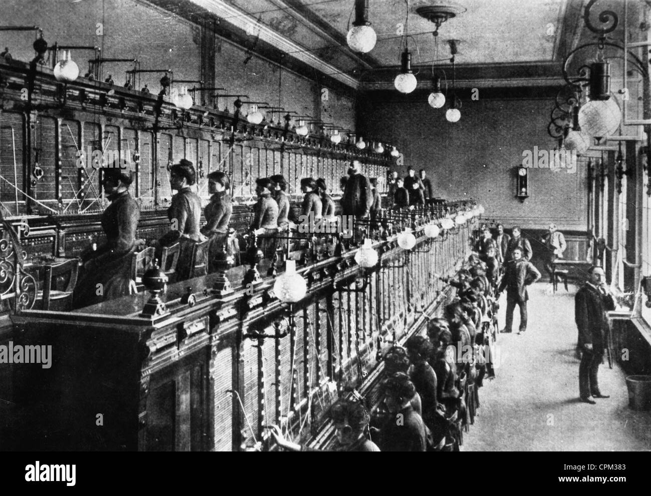 Fernsprechamt (Telephone Office) 1 in Berlin, around 1881 Stock Photo ...