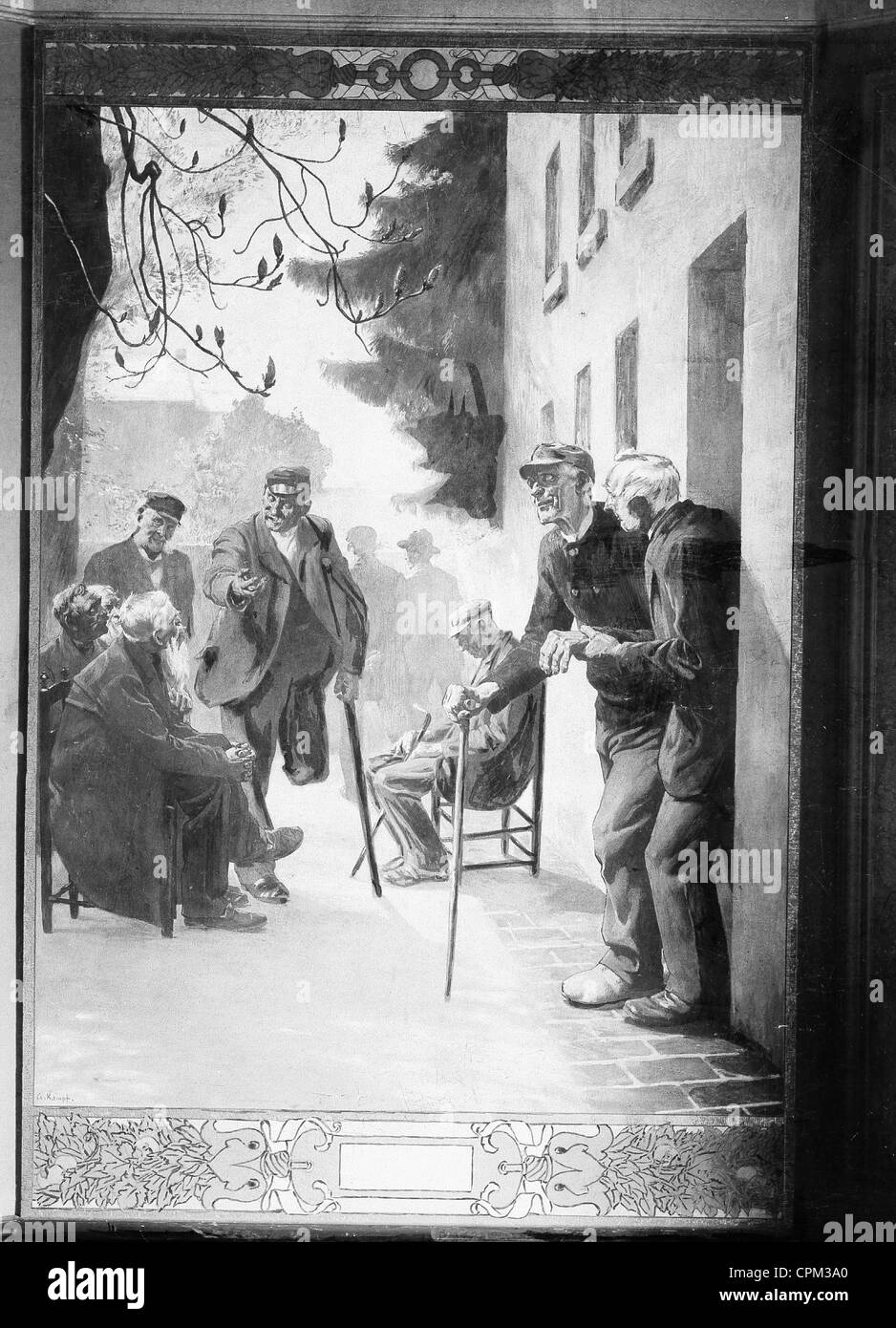 Senior painting Black and White Stock Photos & Images - Alamy