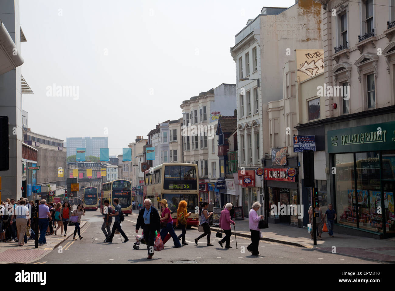 Brighton - North Street Shoppers - UK Stock Photo - Alamy