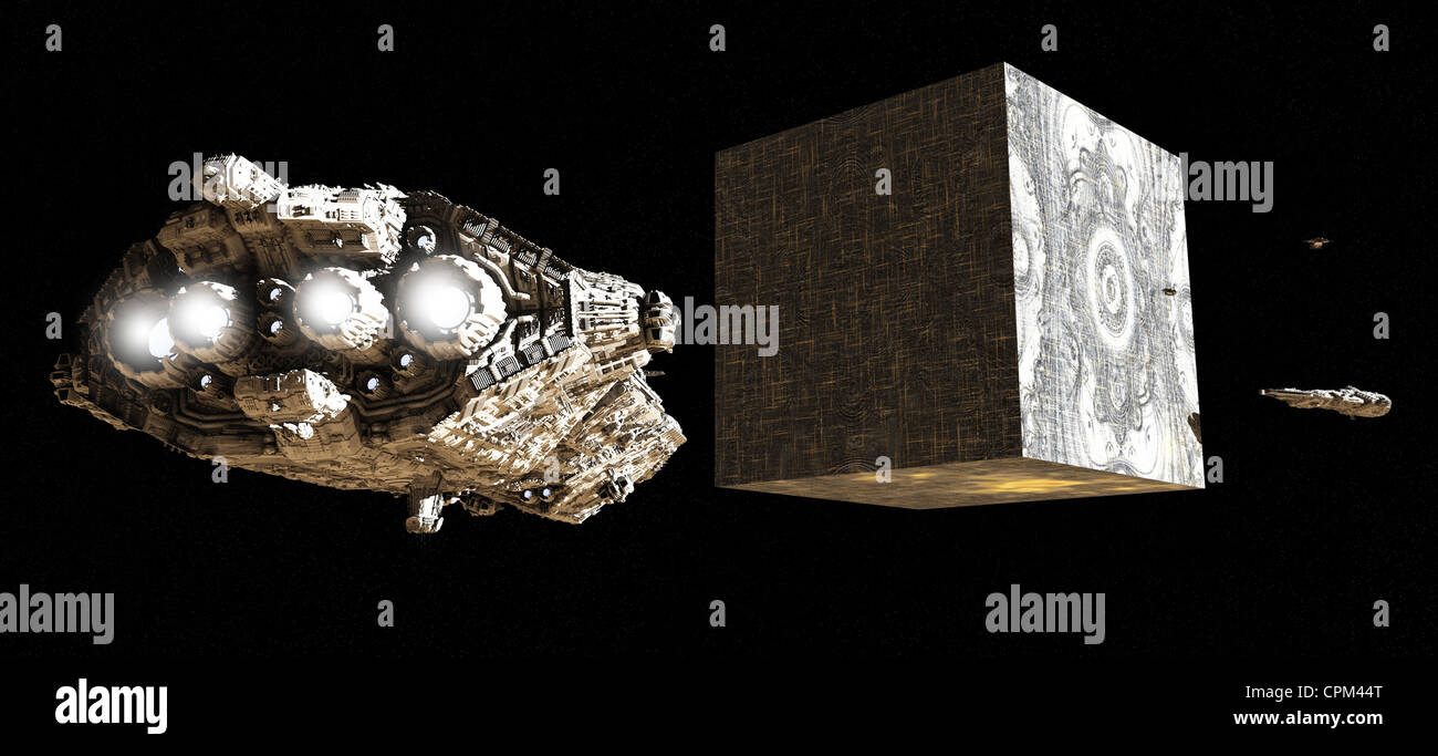 Alien Artifact in Outer Space Stock Photo - Alamy