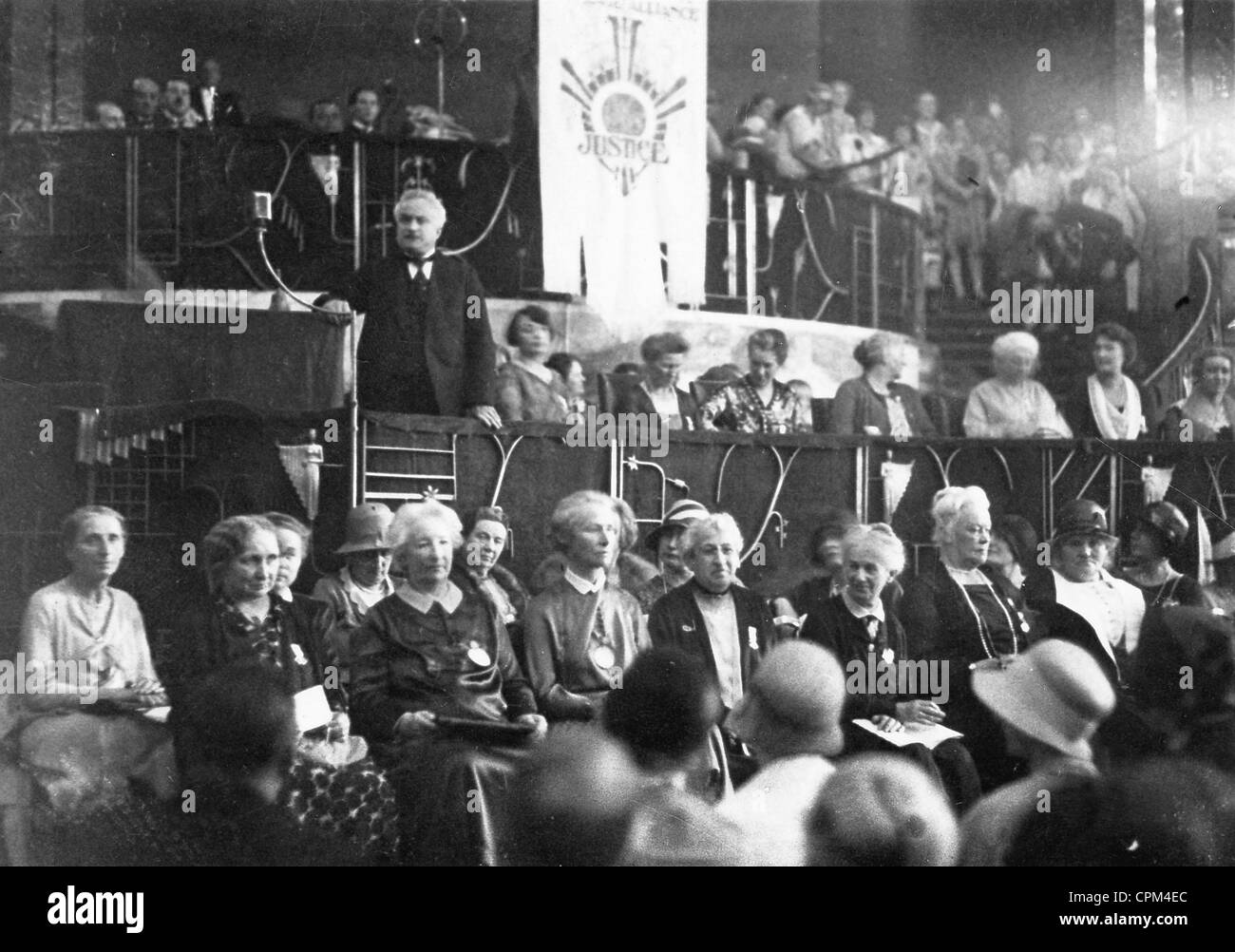 Karl Severing opens the World Women's Congress in Berlin, 1929 Stock ...