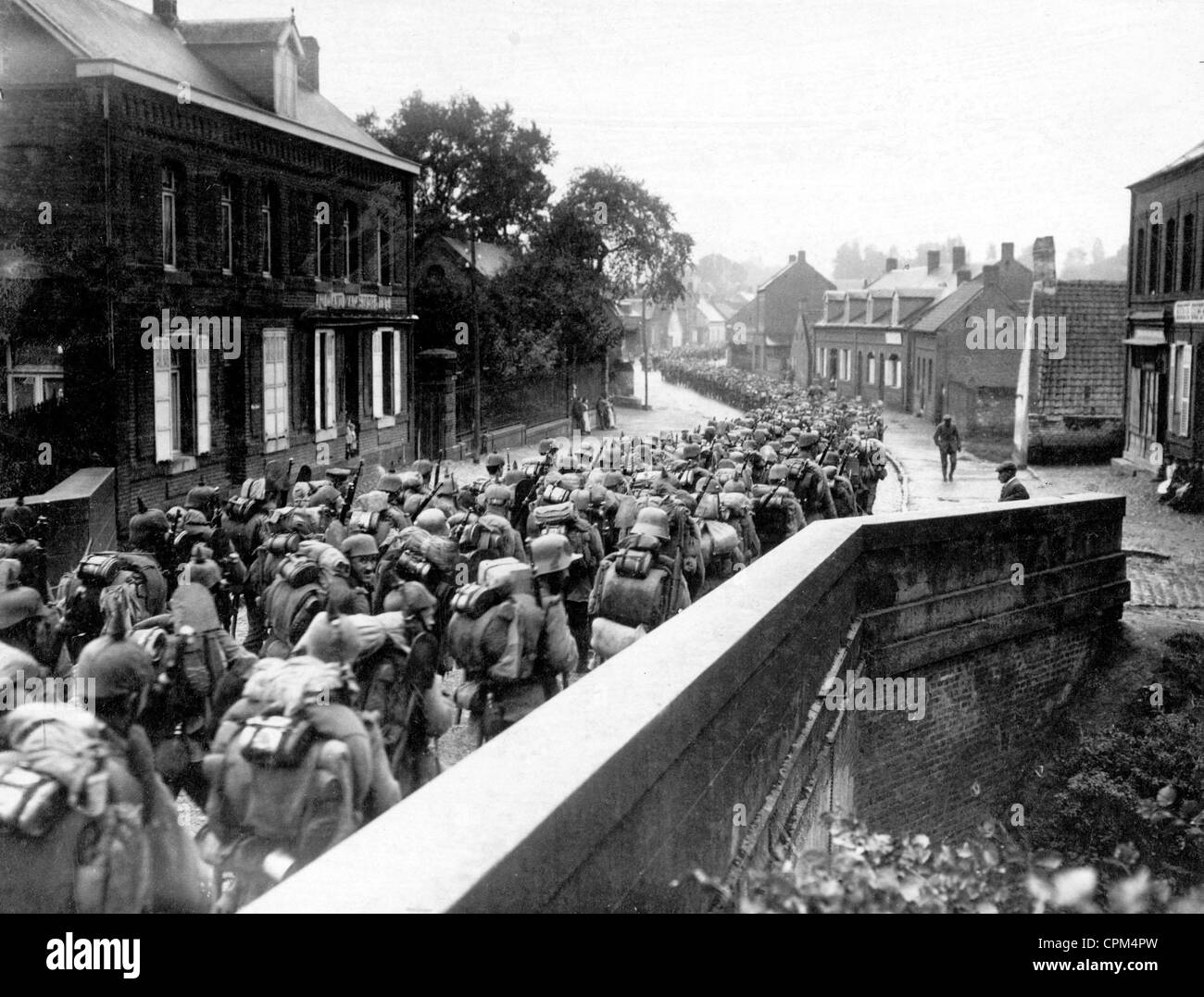 German soldiers marching through Bapaume, 1916 Stock Photo - Alamy