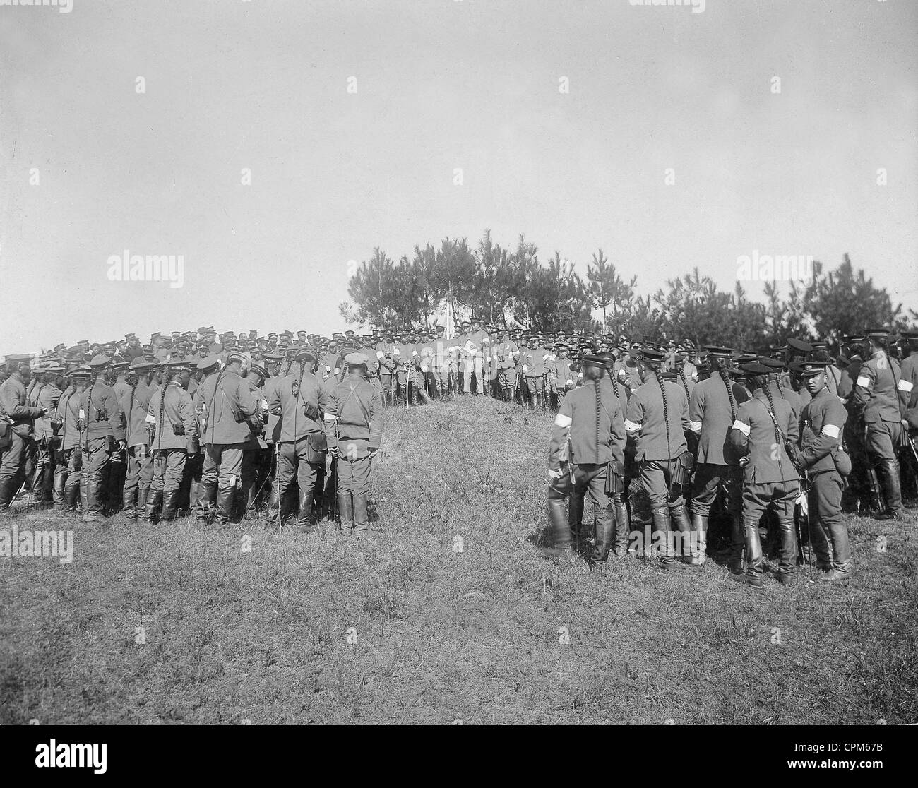 Imperial troops on maneuvers, 1909 Stock Photo - Alamy