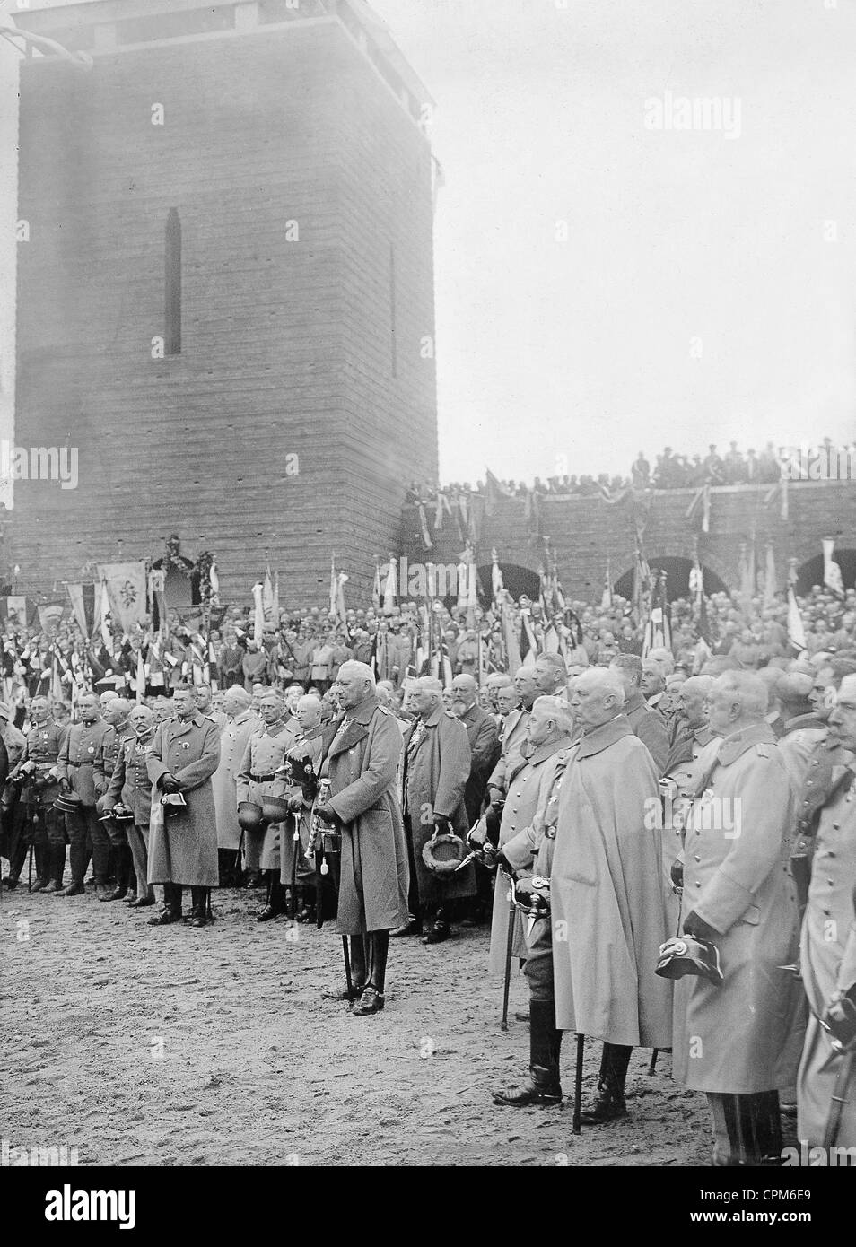 Inauguration of the Tannenburg memorial , 1927 Stock Photo - Alamy