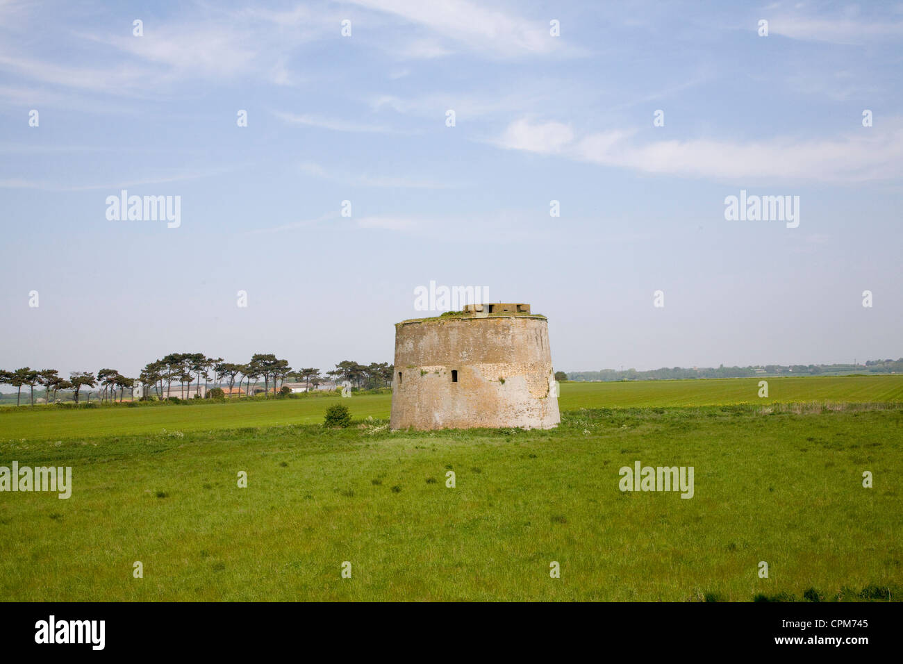 Derelict martello tower Alderton, Suffolk, England Stock Photo - Alamy