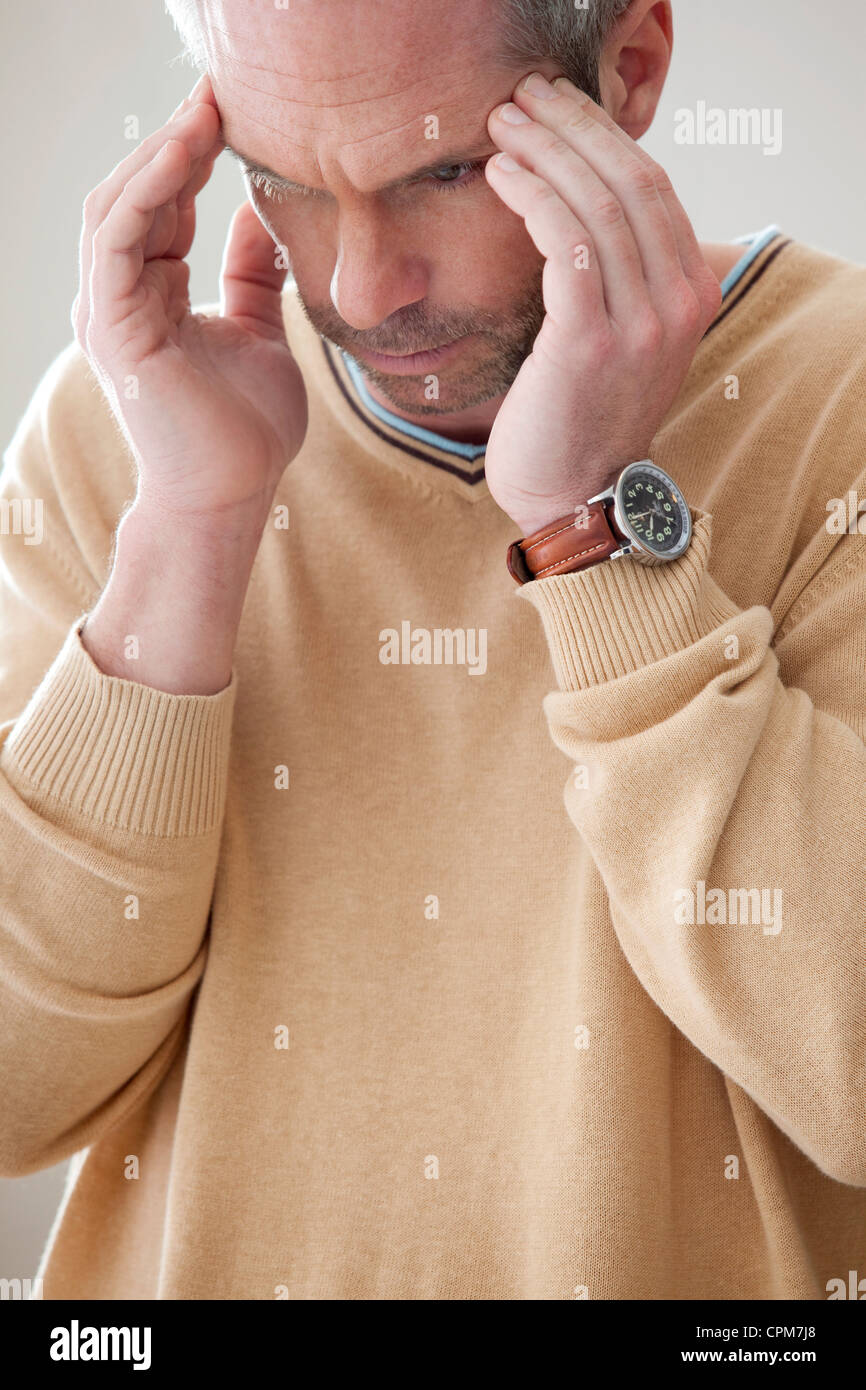 MAN WITH HEADACHE Stock Photo - Alamy