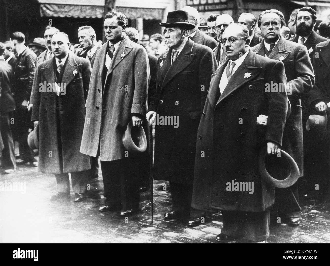French demonstration in paris Black and White Stock Photos & Images - Alamy