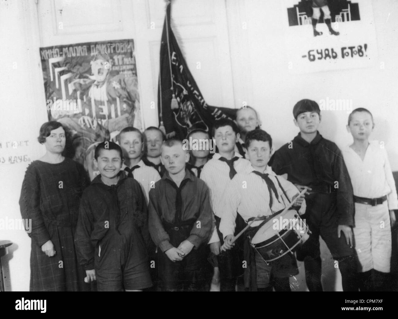 Communist youth soviet union Black and White Stock Photos & Images - Alamy