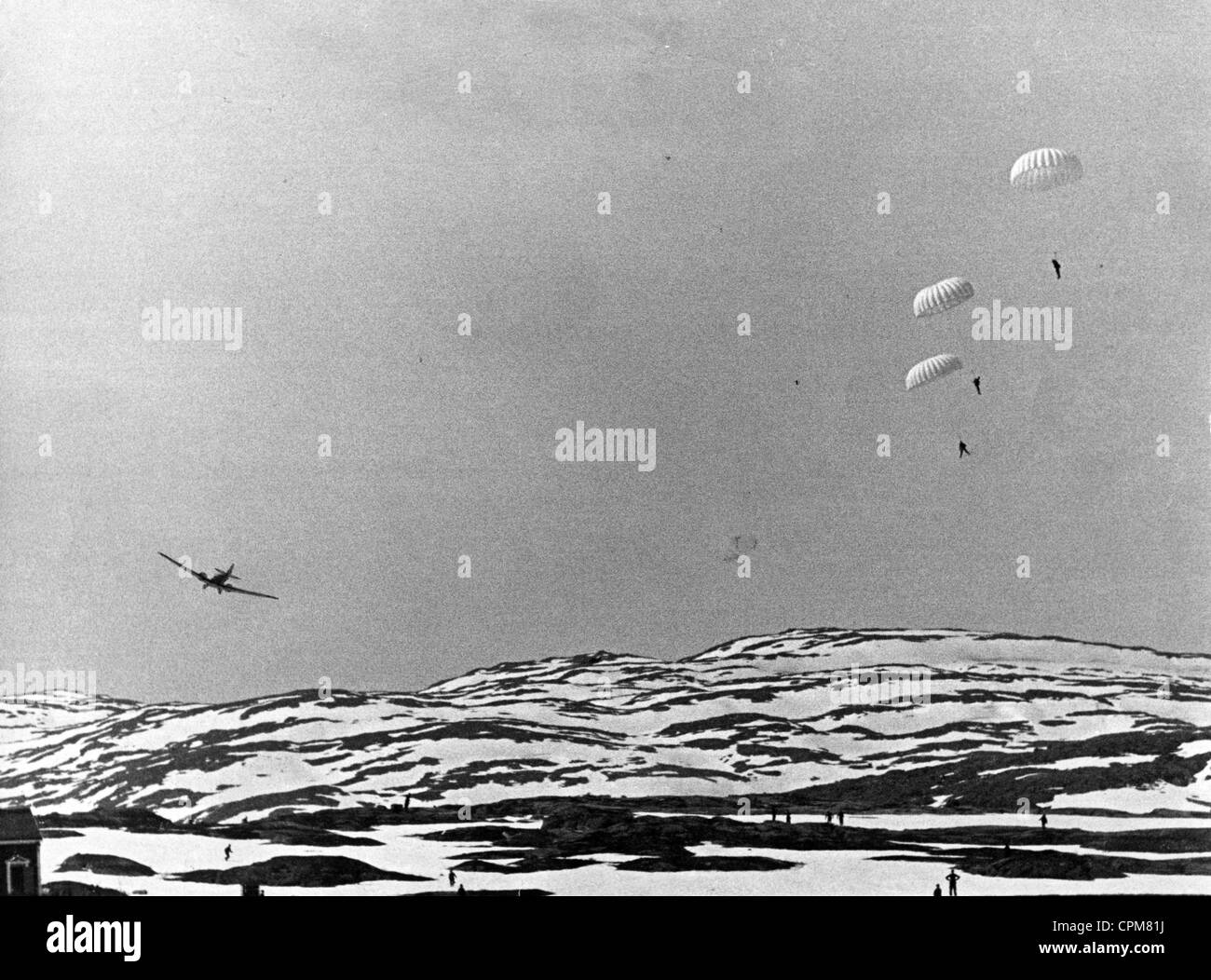 German paratroopers land narvik hi-res stock photography and images - Alamy