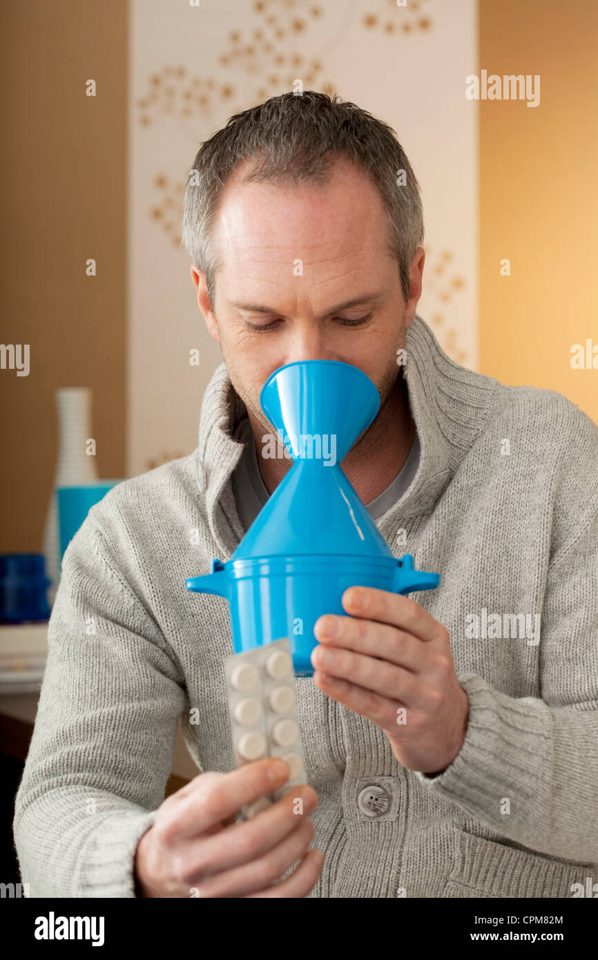 Inhalation Man High Resolution Stock Photography and Images - Alamy