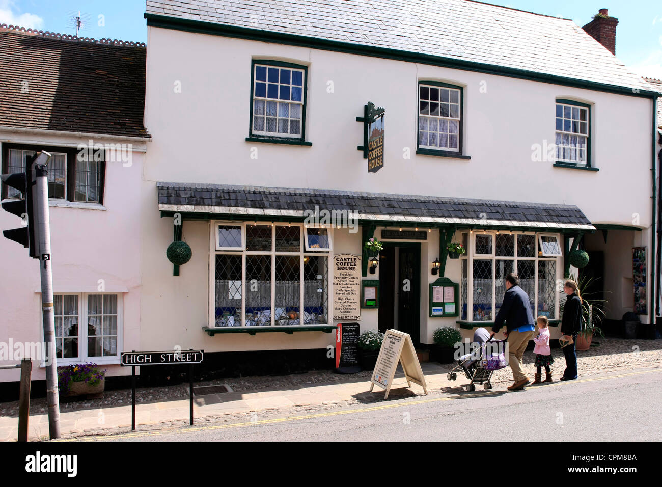 Dunster Village Coffe Shop on Exmoor Stock Photo - Alamy