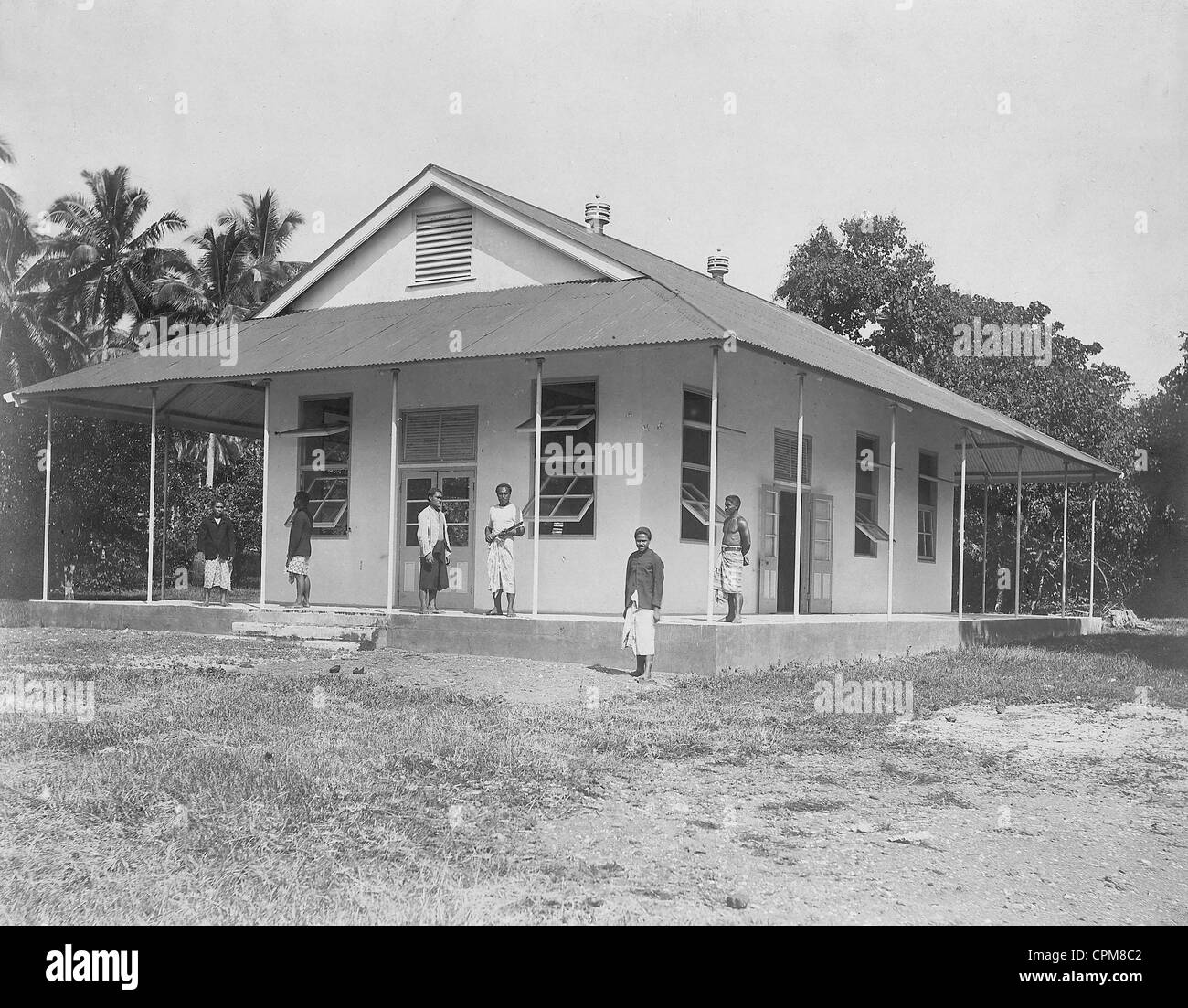 School in Malifa in Samoa, 1910 Stock Photo - Alamy