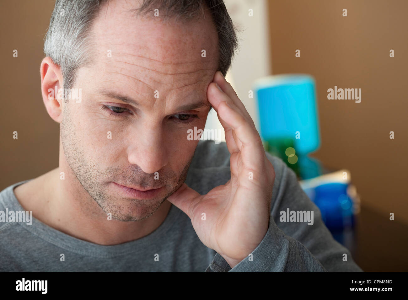 MAN WITH HEADACHE Stock Photo - Alamy