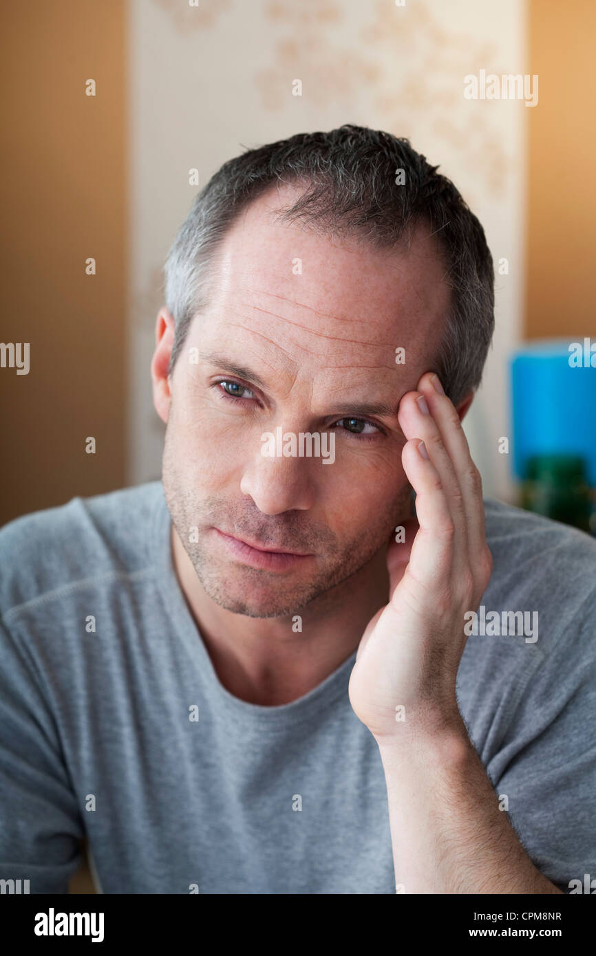 MAN WITH HEADACHE Stock Photo - Alamy