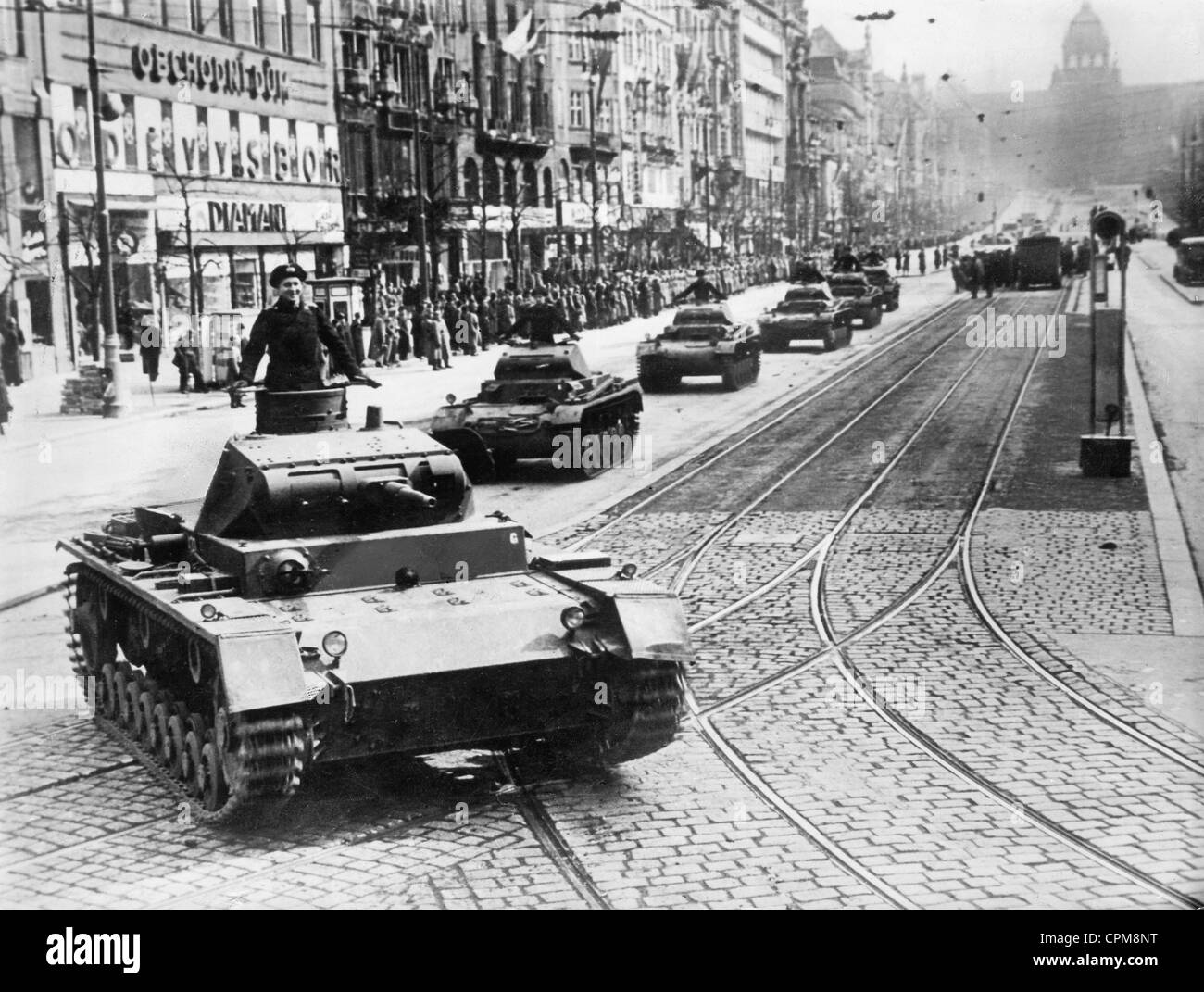 German parade in Prague, 1939 Stock Photo - Alamy