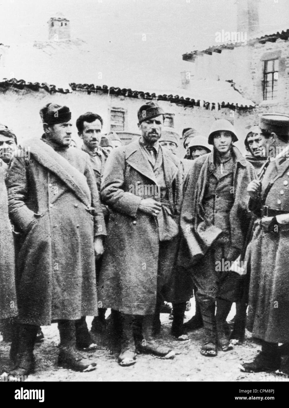 Italian prisoner during the fights in Greece, 1940 Stock Photo - Alamy