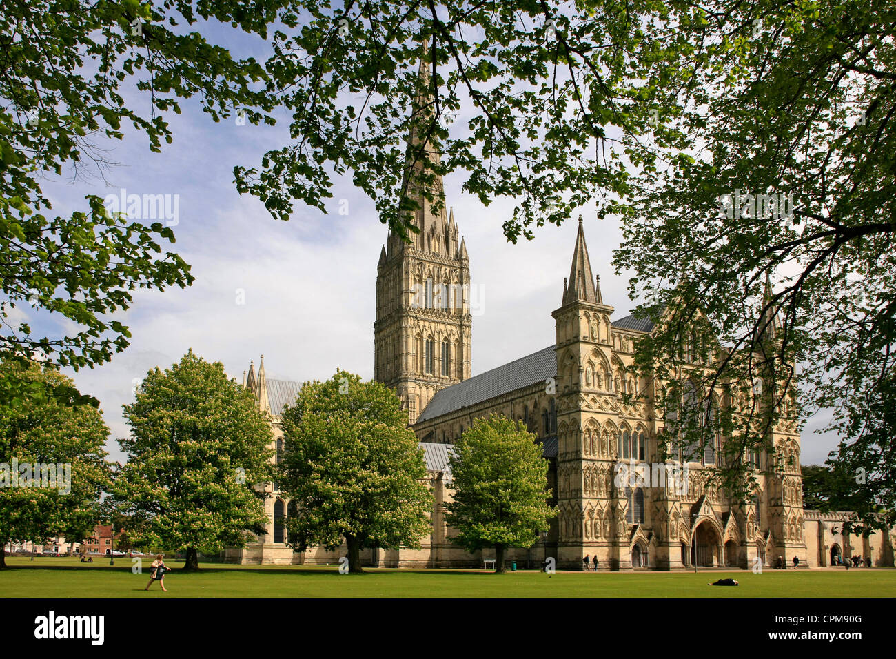 A view of Salisbury Cathedral in Wiltshire England Stock Photo - Alamy