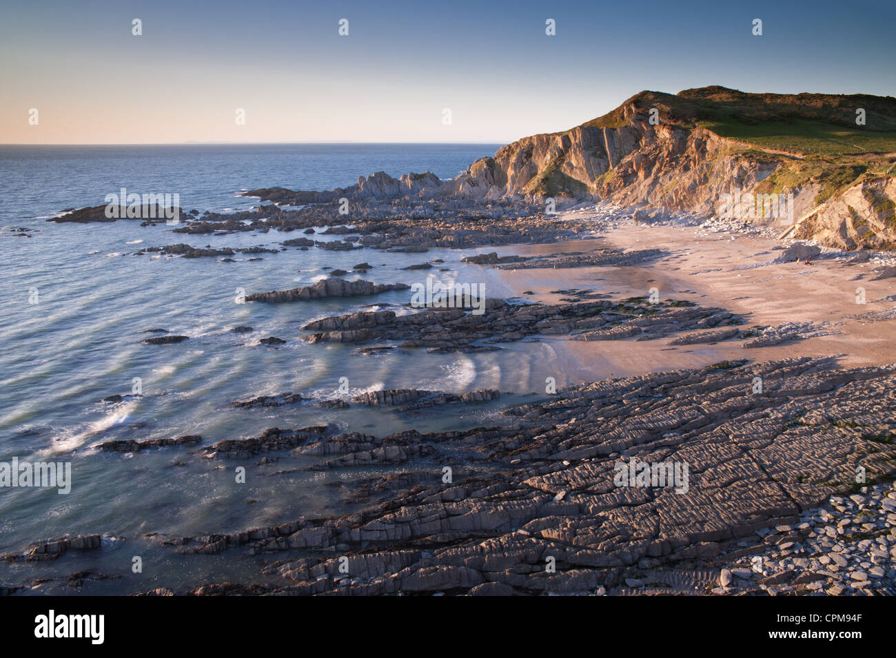 Evening, Rockham Bay, Devon Stock Photo - Alamy