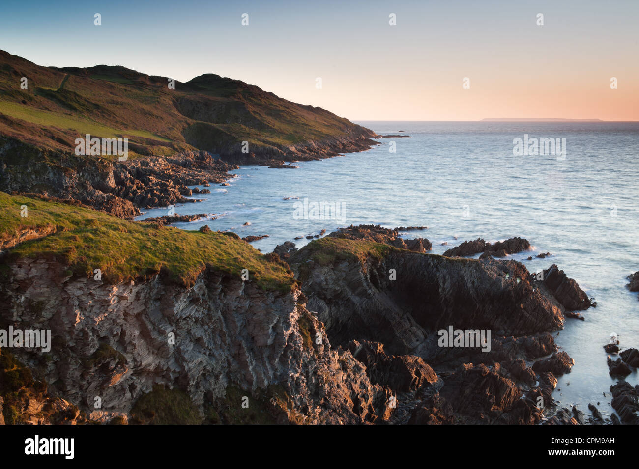 Evening, Mortehoe head, Devon Stock Photo - Alamy