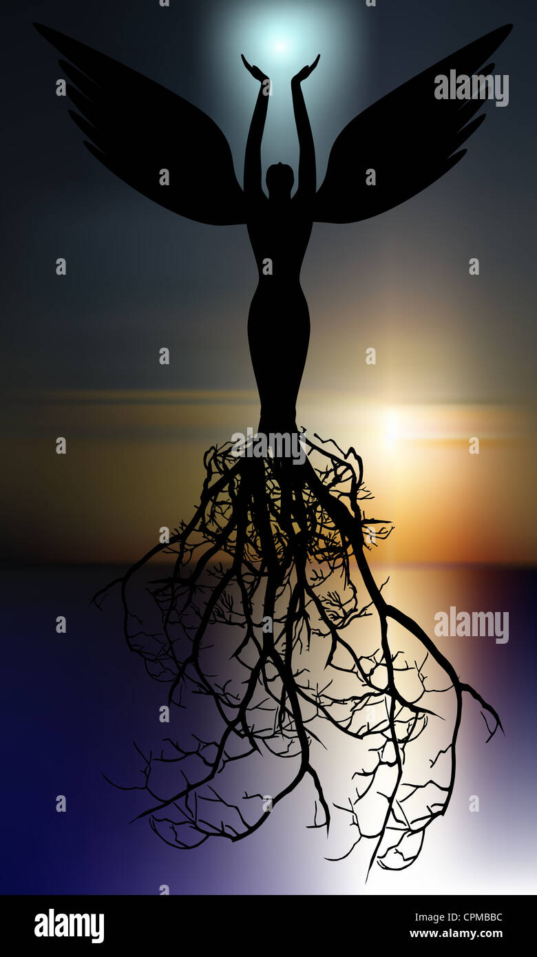 Black angel hi-res stock photography and images - Alamy