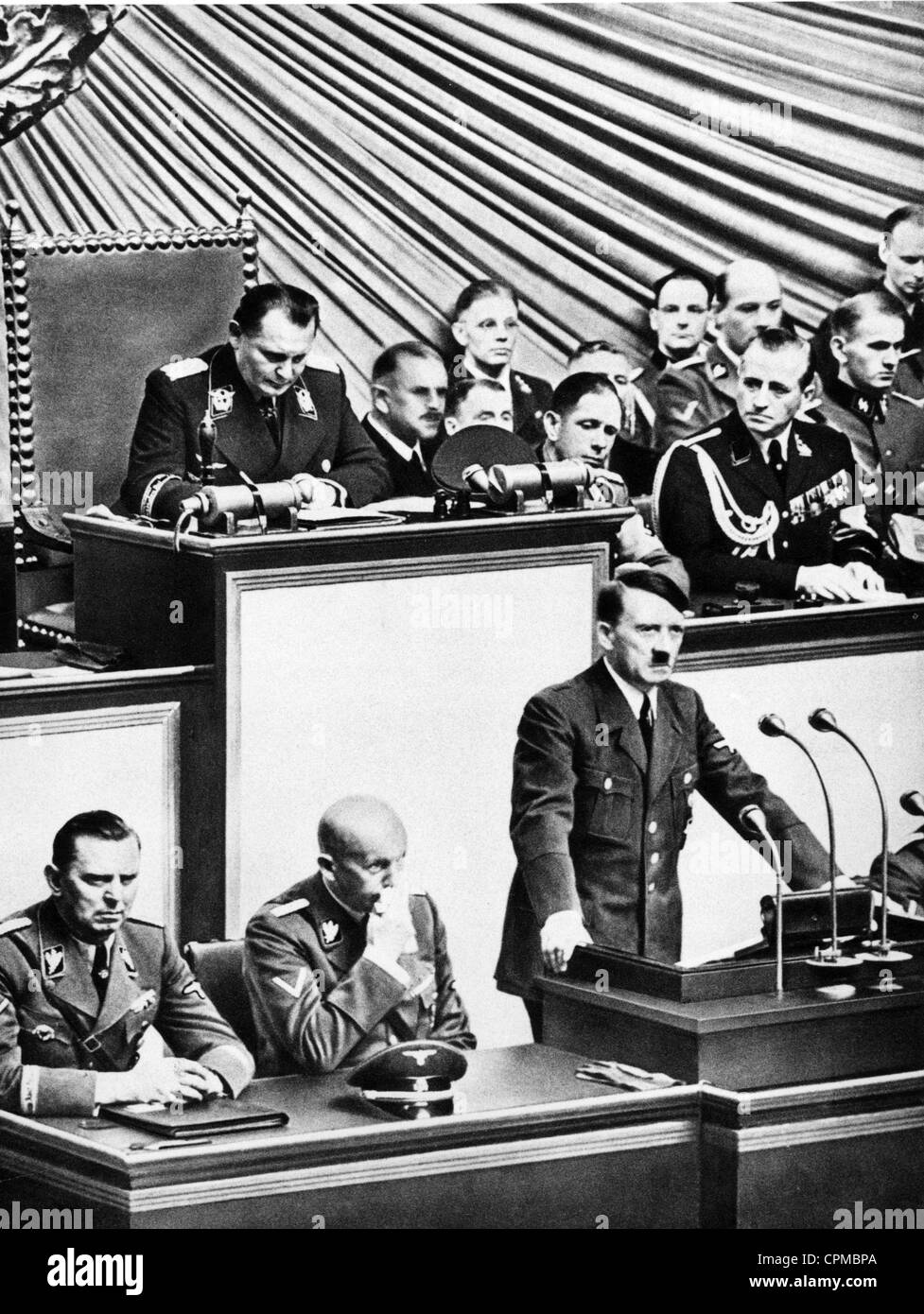 In the reichstag adolf hitler announced hi-res stock photography and ...