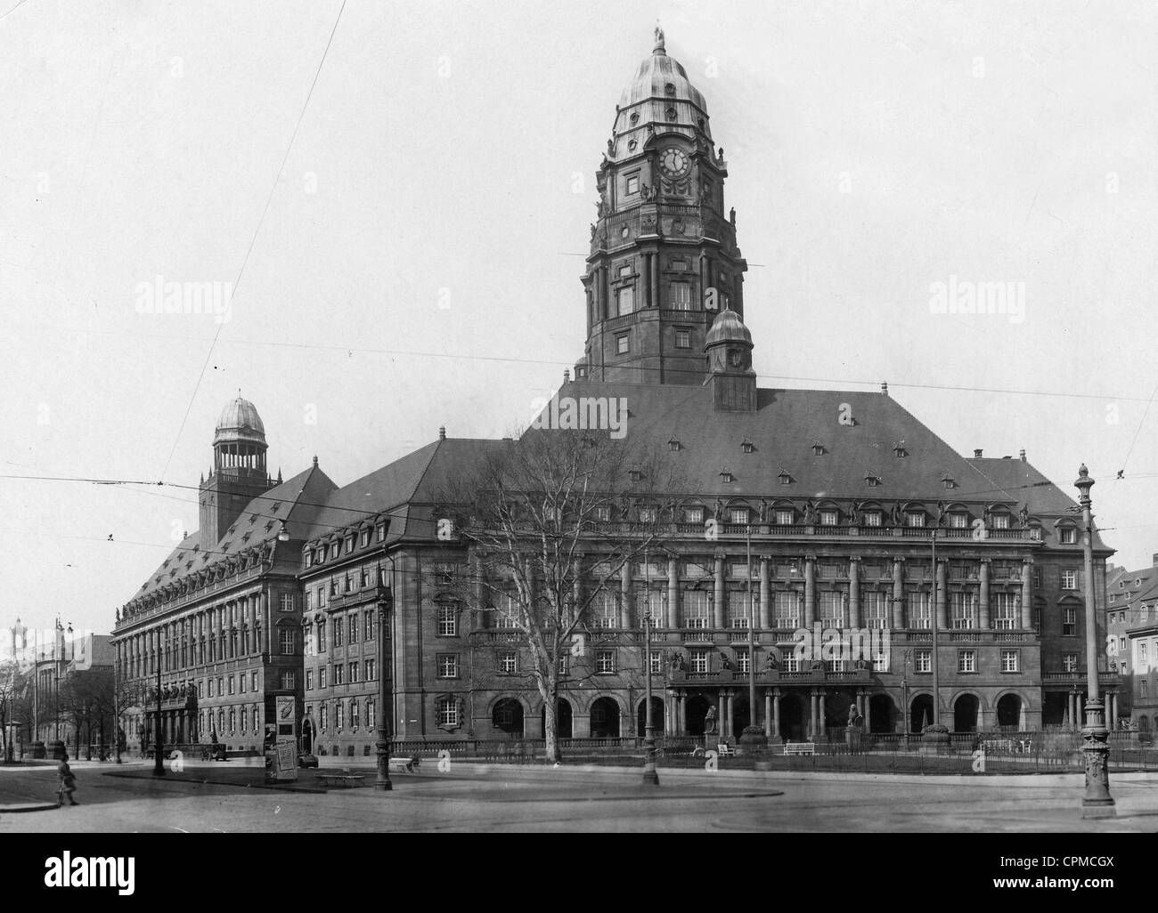 The town hall in Dresden Stock Photo - Alamy