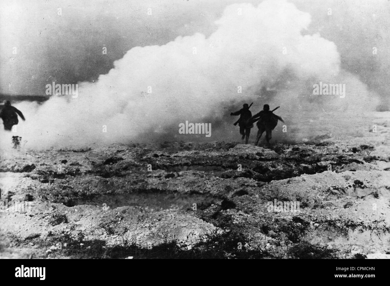German soldiers during the Battle of Champagne, 1917 Stock Photo - Alamy